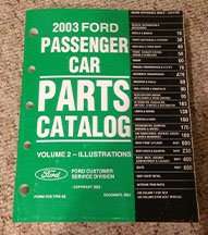 2003 Ford Taurus Parts Catalog Illustrations